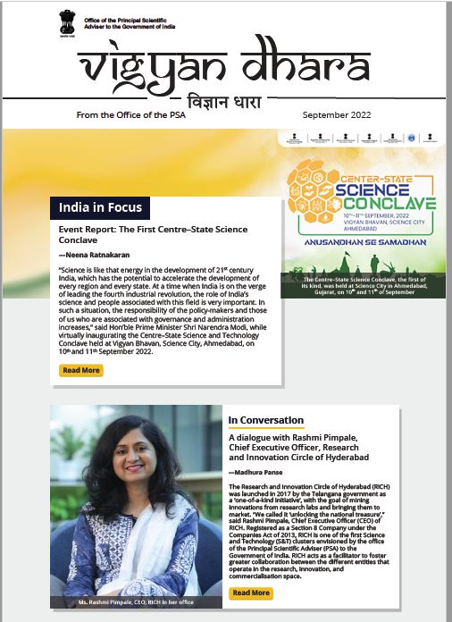Vigyan Dhara : E-newsletter from Office of PSA | Principal Scientific ...