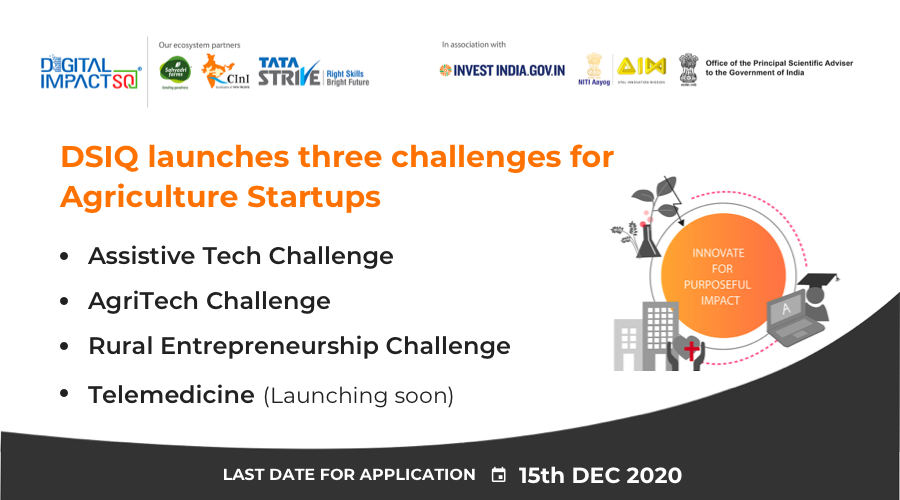 DISQ launches 3 Challenges for Agriculture Startups